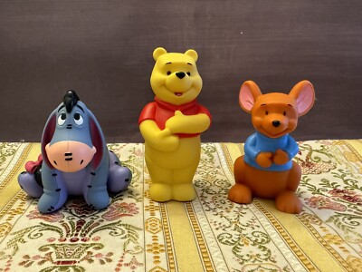 Winnie the Pooh Classic Bath Toys Lot Of 3 Eeyore Roo Vintage Vinyl | eBay