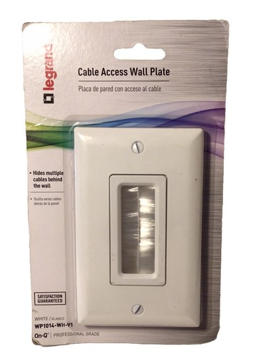 New Legrand Cable Access Wall Plate on-Q White-WP1014-WH-V1 | eBay