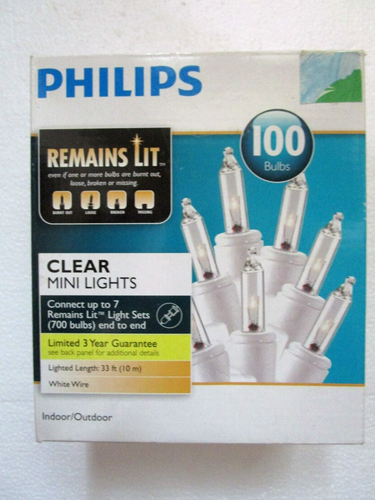 PHILIPS 100 CLEAR MINI LIGHTS - NEW | eBay
