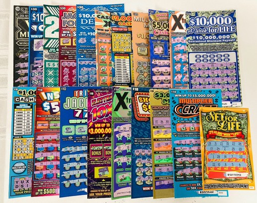 $12,500 New York State 2024 Used Losing Scratch-Off Lottery Tickets | eBay