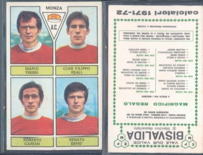 Figurine Calciatori Panini 1971/72-MONZA, Tan, Royal, Caremi, Deho | eBay