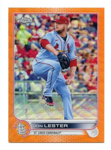 2022 Topps Chrome Jon Lester Orange Wave Refractor Card /25 Cardinals ...