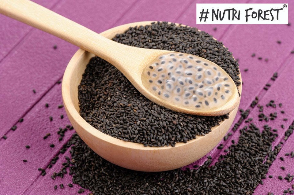 Premium Basil Seeds or Sabja Hybrid Seeds for Weight Loss with Metal ...