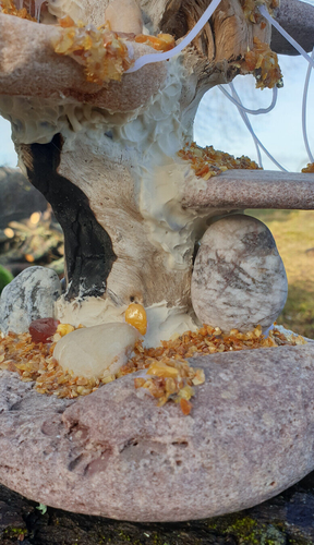 Real Baltic amber tree Charm figurine gems collectible Jewelry stand ...