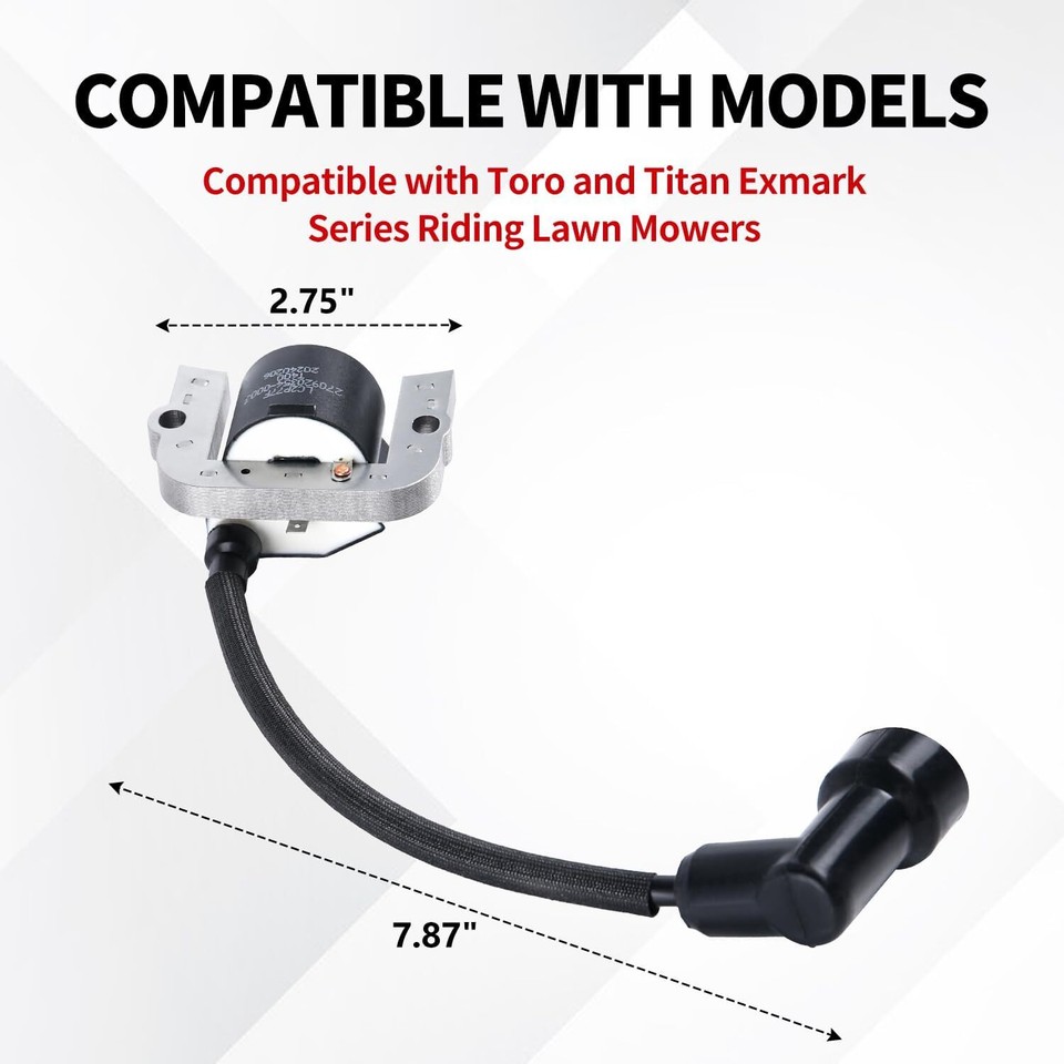 Ignition Coil For Toro TimeCutter Exmark TITAN Series 127-9216 136-7883 ...