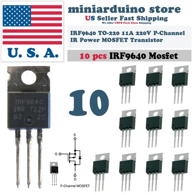 5 x IRF9640 "IR" Power MOSFET P-Channel 11A 200V Free Shipping USA ...