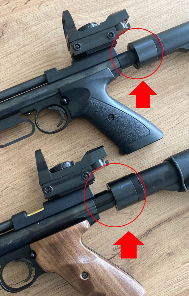 Aluminum Stock Adapter for Crosman 1322 1377 2289 Tube Install + Power ...
