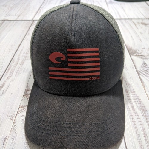 Costa Del Mar Fishing USA Flag Snapback Mesh Back Baseball Cap Hat ...