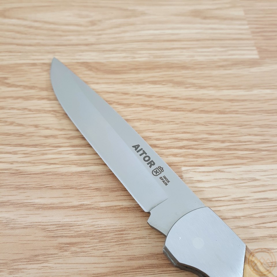 Aitor Command Folding Knife 4.25" Satin Stainless Steel Blade Olive ...