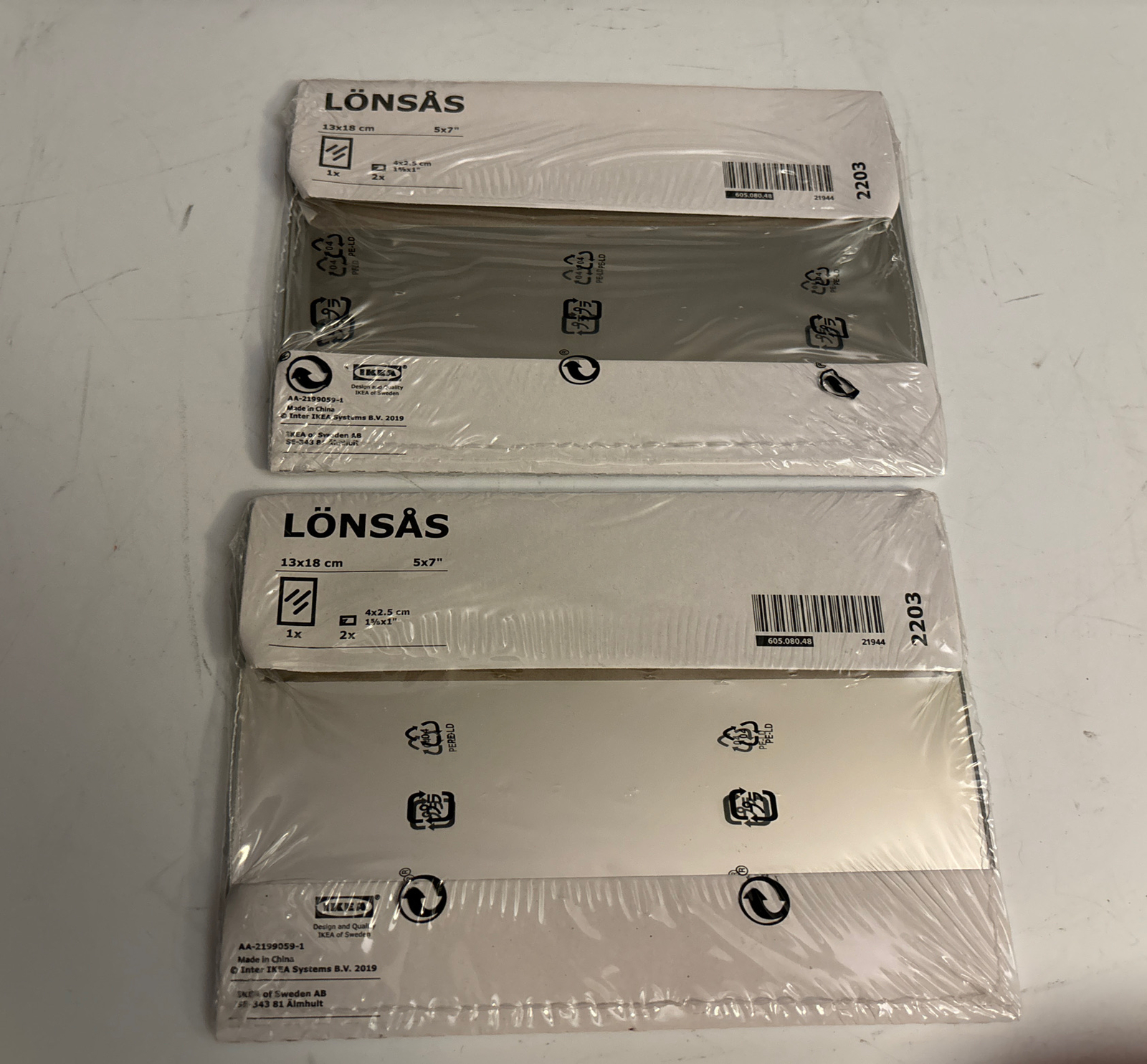 IKEA LONSAS Mirror 13x18cm -5" " with 2 x Adhesive Pads LÖNSÅS 605.080. ...