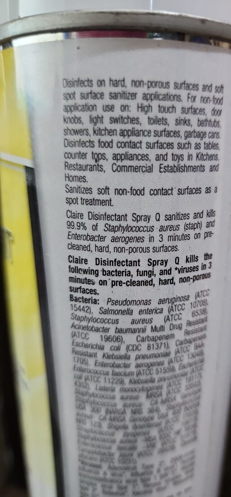 Claire Disinfectant Spray Q #cl1001 Country Fresh Net WT 17oz Case of ...