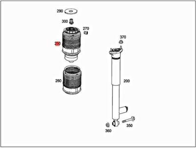 Genuine MERCEDES C218 S212 X218 CLS C218 Air spring 2123203925 | eBay