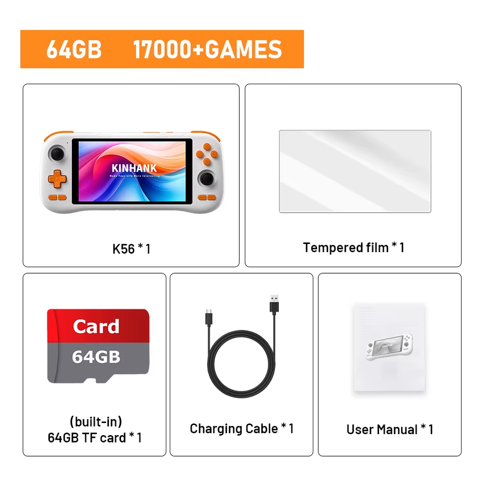 K56 Handheld Game Console 5.5'' IPS Touch Screen with 50+ Emulators up ...