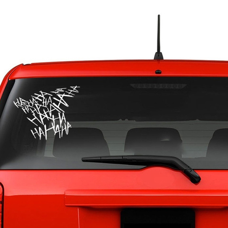 Joker HAHAHA Stickers Decals Helmet Tank Car Van Motorbike Matte White ...