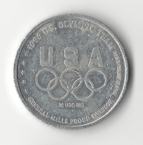 1996 ATLANTA USA OLYMPICS GENERAL MILLS SPONSOR ATHLETICS COIN | eBay