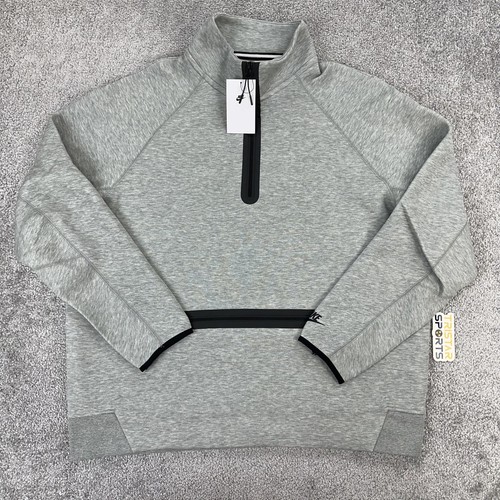 Nike Tech Fleece Sweatshirt Mens 2XL Gray 1/2 Zip Pullover Pockets ...