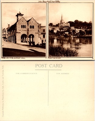 Ross-on-Wye Market Hall and From the River Postcard | eBay