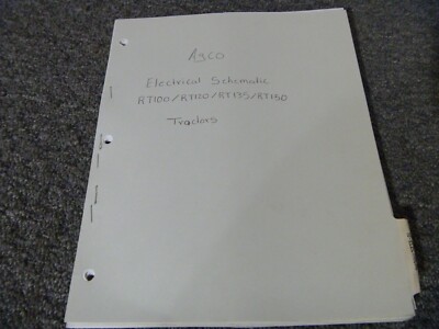 Agco RT100 RT120 RT135 RT150 Tractor Electrical System Wiring Diagrams ...
