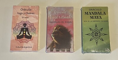 LOT OF 3 YOGA CHAKRAS ANIMAL & MAYAN ORACLE ORÁCULOS TAROT SEALED CARDS ...