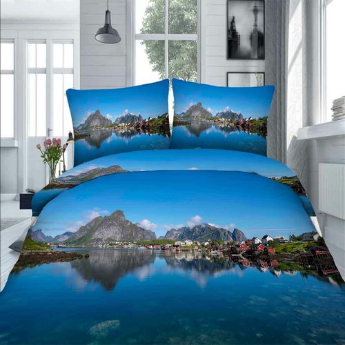 Wonderful Beautiful Water Town 3D Quilt Duvet Doona Cover Set Pillow ...