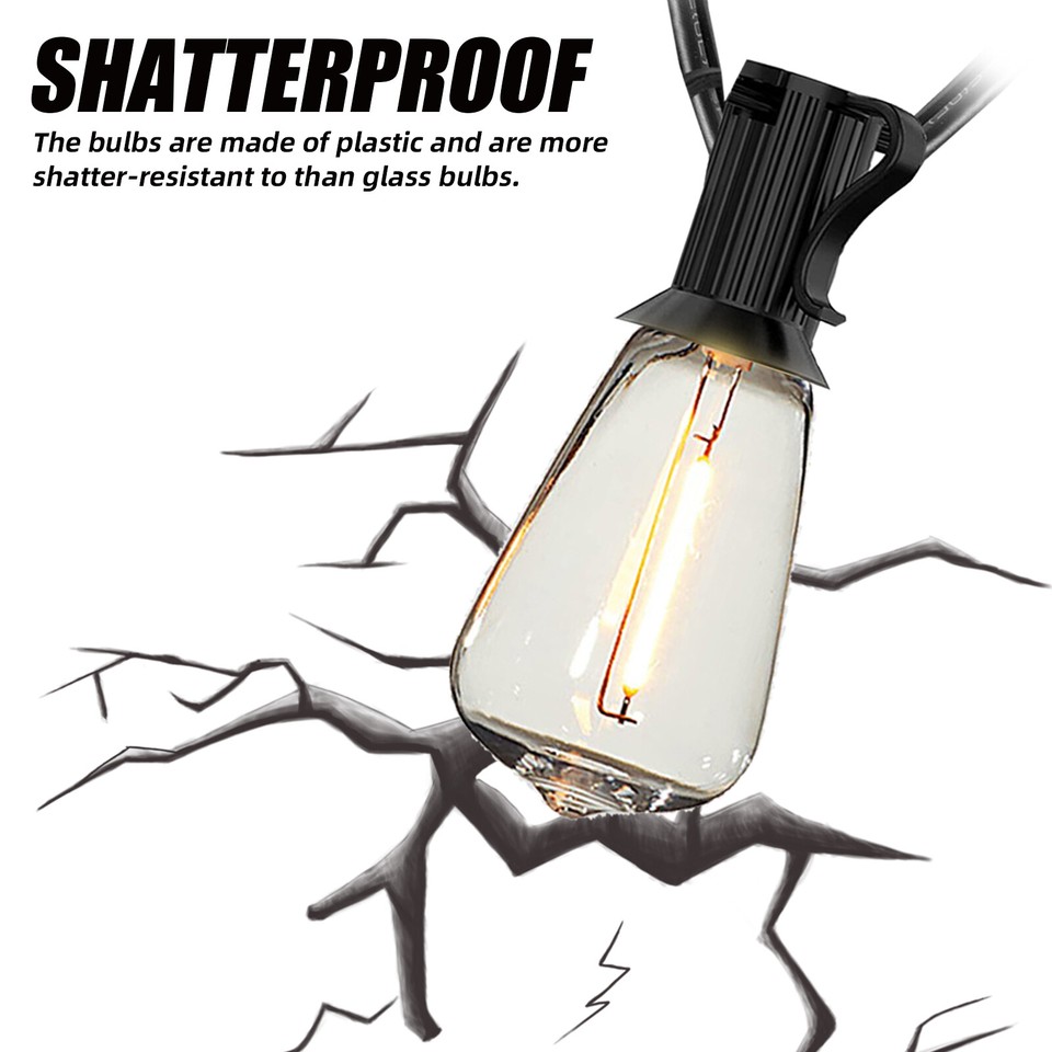 LED Outdoor String Lights, UL Listed Waterproof Connect Lights,ST38 ...