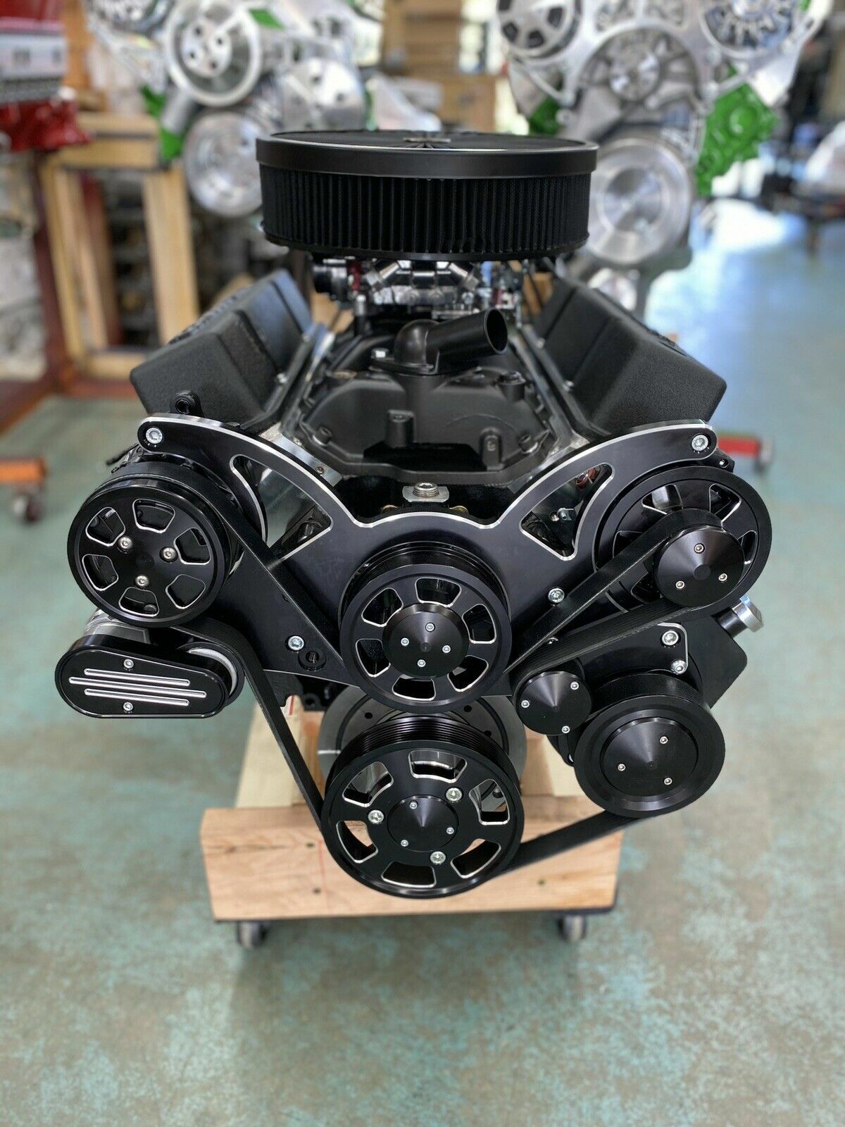 383 R STROKER CRATE ENGINE A/C 507HP ROLLER TURNKEY PROSTREET CHEVY 383 ...