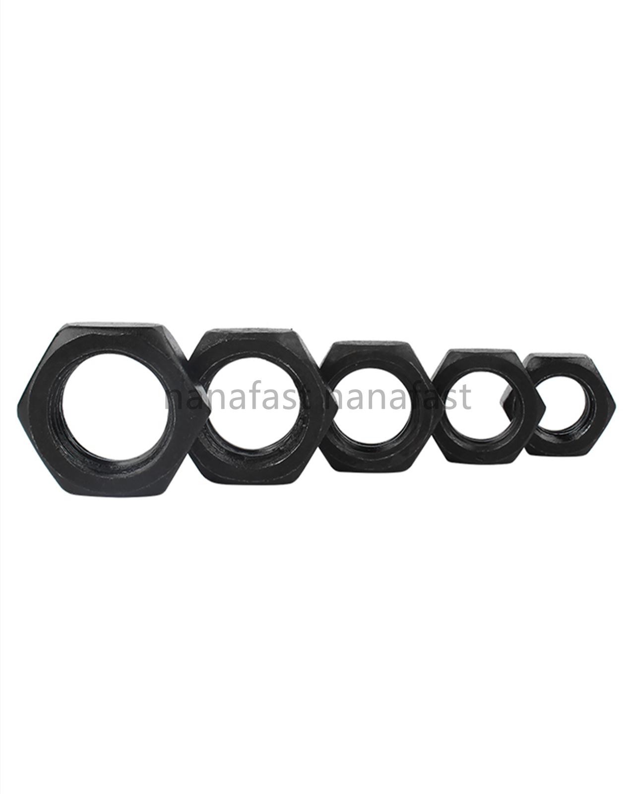 Black 8.8 Carbon Steel Select Size M8 - M30 Thin Hex Nuts Right Hand ...