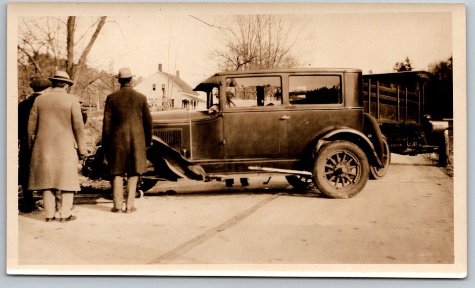 Antique Car Crash Vintage Photo Old Car Truck Vermont 1920's | eBay