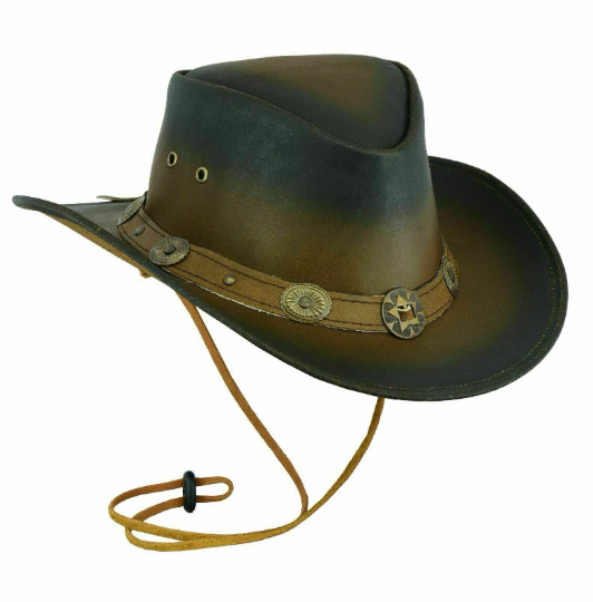 Genuine Australian Western Real Leather Cowboy Outback Hats All Colors ...