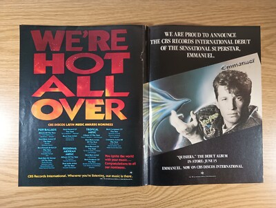 EMMANUEL ORIGINAL (UNFRAMED) 1989 magazine PROMO AD | eBay