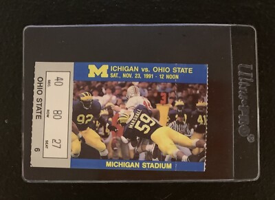 1991 Michigan Vs Ohio State Ticket Stub - Desmond Howard “Heisman Pose ...