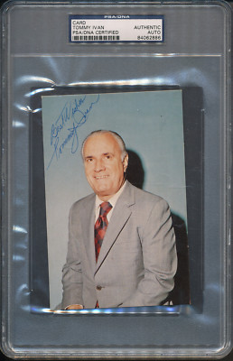 Tomy Ivan Signed Card PSA/DNA Certified Authentic Auto Autograph *2886 ...