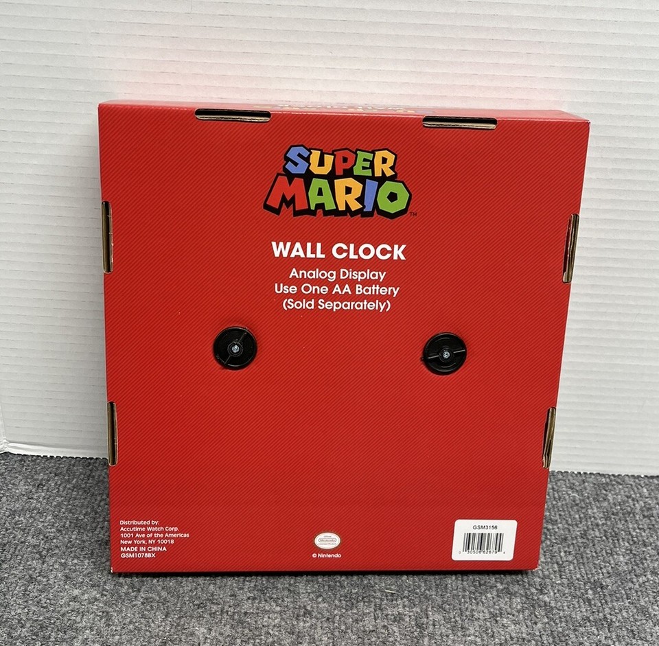 Nintendo SUPER MARIO Wall Clock Analog Display GSM3156 30506626794| eBay