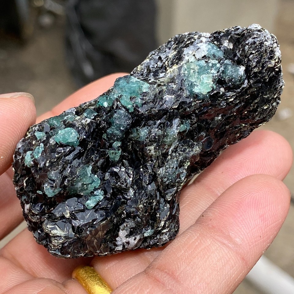375ct Raw Emerald Natural Gemstone Blue-Green Crystal Rough Specimen ...