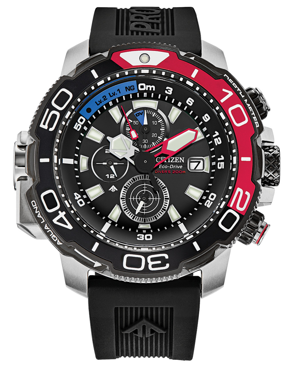 Authentic Citizen Eco-Drive Men's Promaster Aqualand Red Black Watch ...