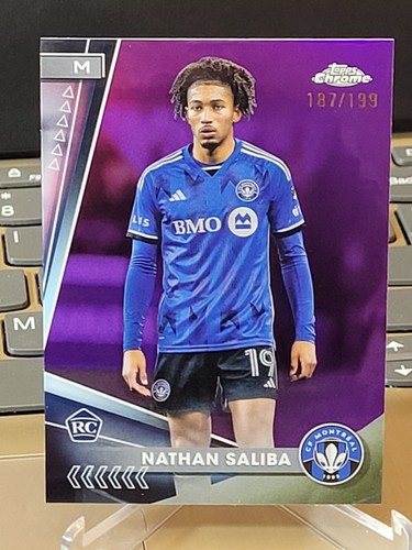 2024 TOPPS CHROME MLS NATHAN SALIBA PURPLE REFRACTOR RC #135 CF ...