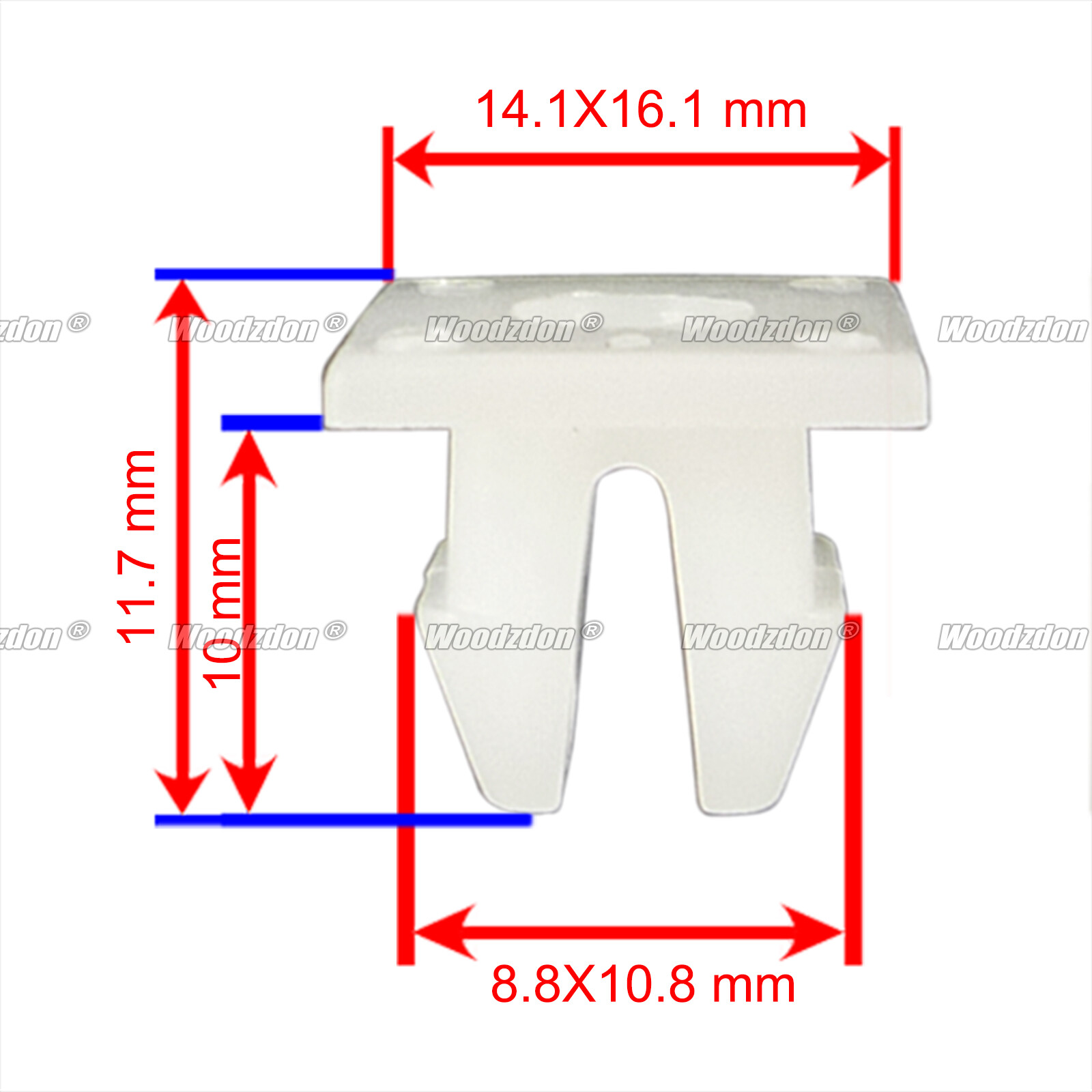 25 Front Bumper Nylon Nut Use With M5.5 (#12) Screw Clip For Toyota ...