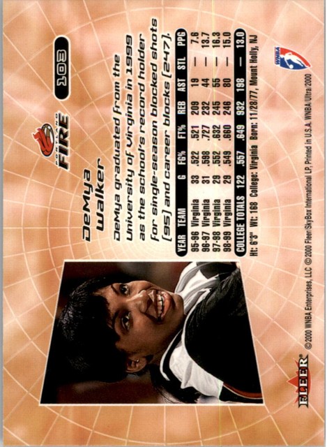 2000 Fleer Ultra WNBA - #103 DeMya Walker (RC) for sale online | eBay