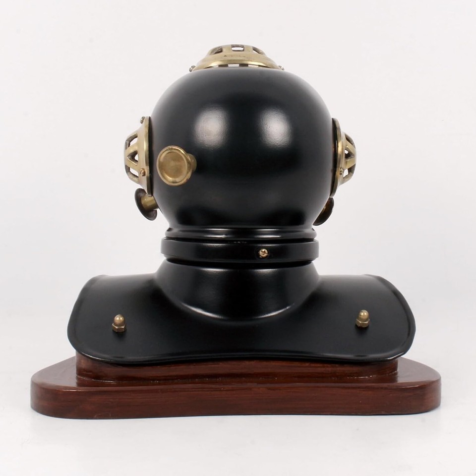 Desk Clock Marine Divers Helmet Scuba Diving Helmet with Base Home ...
