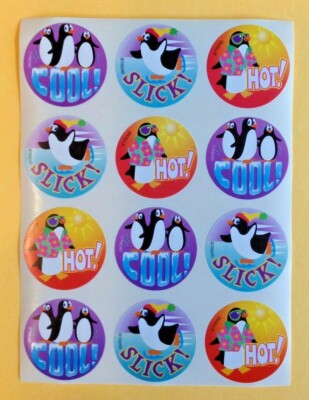 Vintage TREND Scratch & Sniff Stinky Sticker Sheet~PENQUINS~Scented ...