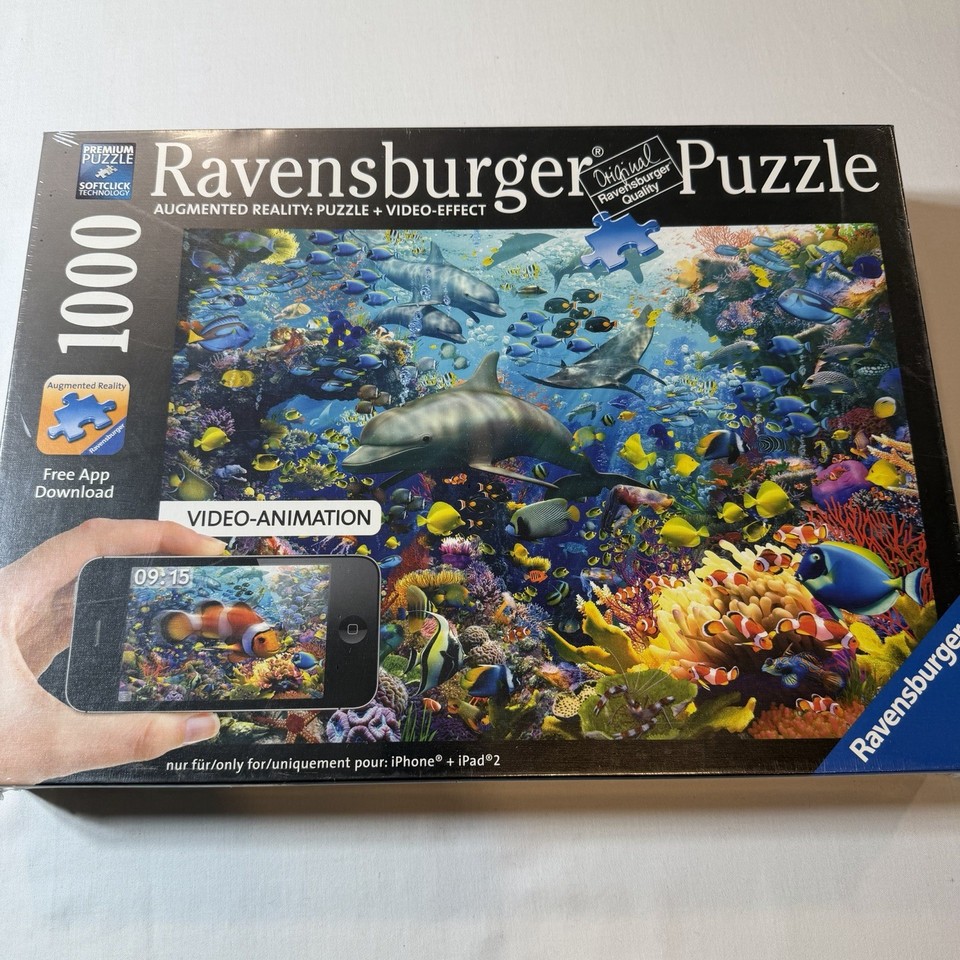 Ravensburger 1000 Piece Puzzle Video Animation Underwater Kingdom Fish ...