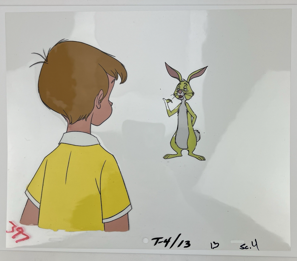 Disney Winnie the pooh - Christopher Robin + Rabbit Animation cel | eBay