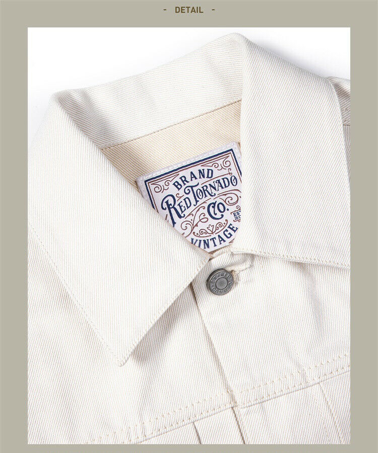 Red Tornado Type 2 Jean Jacket White Men Selvedge Denim Coat 507XX ...