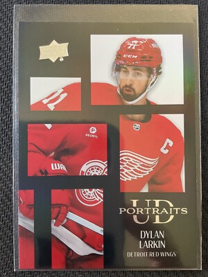 Dylan Larkin 2024-25 Upper Deck Series 2 UD Portraits Black Card #P39 ...