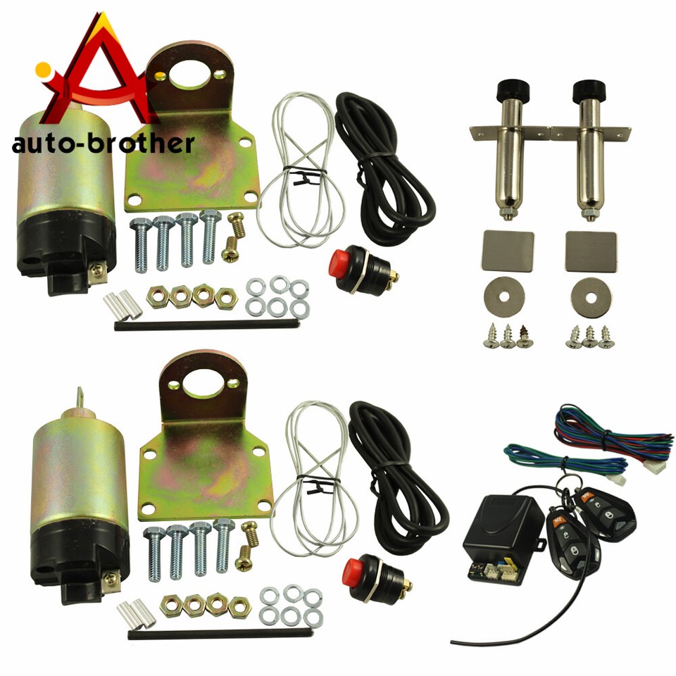 4 Door Kit 85 lb with 2 Remotes Shaved Handle Door Popper | Bolt-On ...