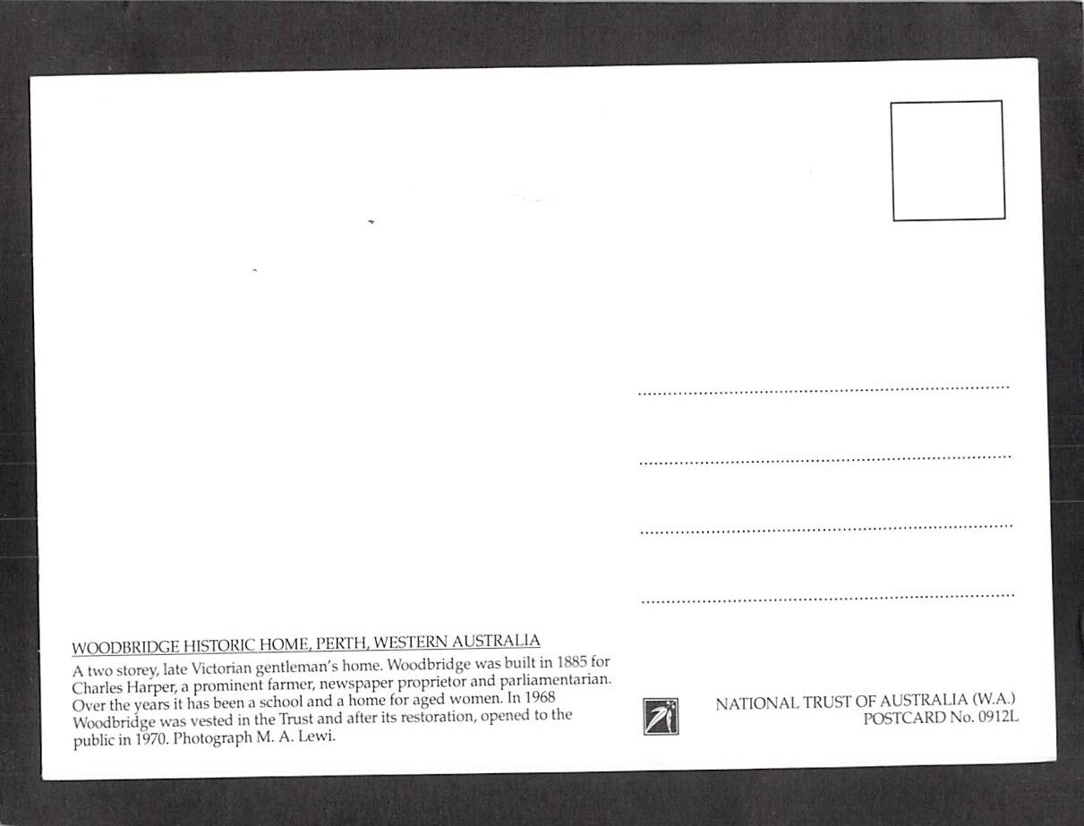 B4431 Australia WA West Midland Woodbridge Historic Home National Trust ...