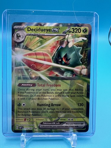 Decidueye ex - 015/197 Obsidian Flames Double Rare Pokemon - NM/MINT | eBay