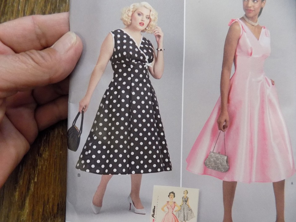 Simplicity 8592 BB Sewing Pattern Vintage 1950s Dresses Retro 20W-28W ...