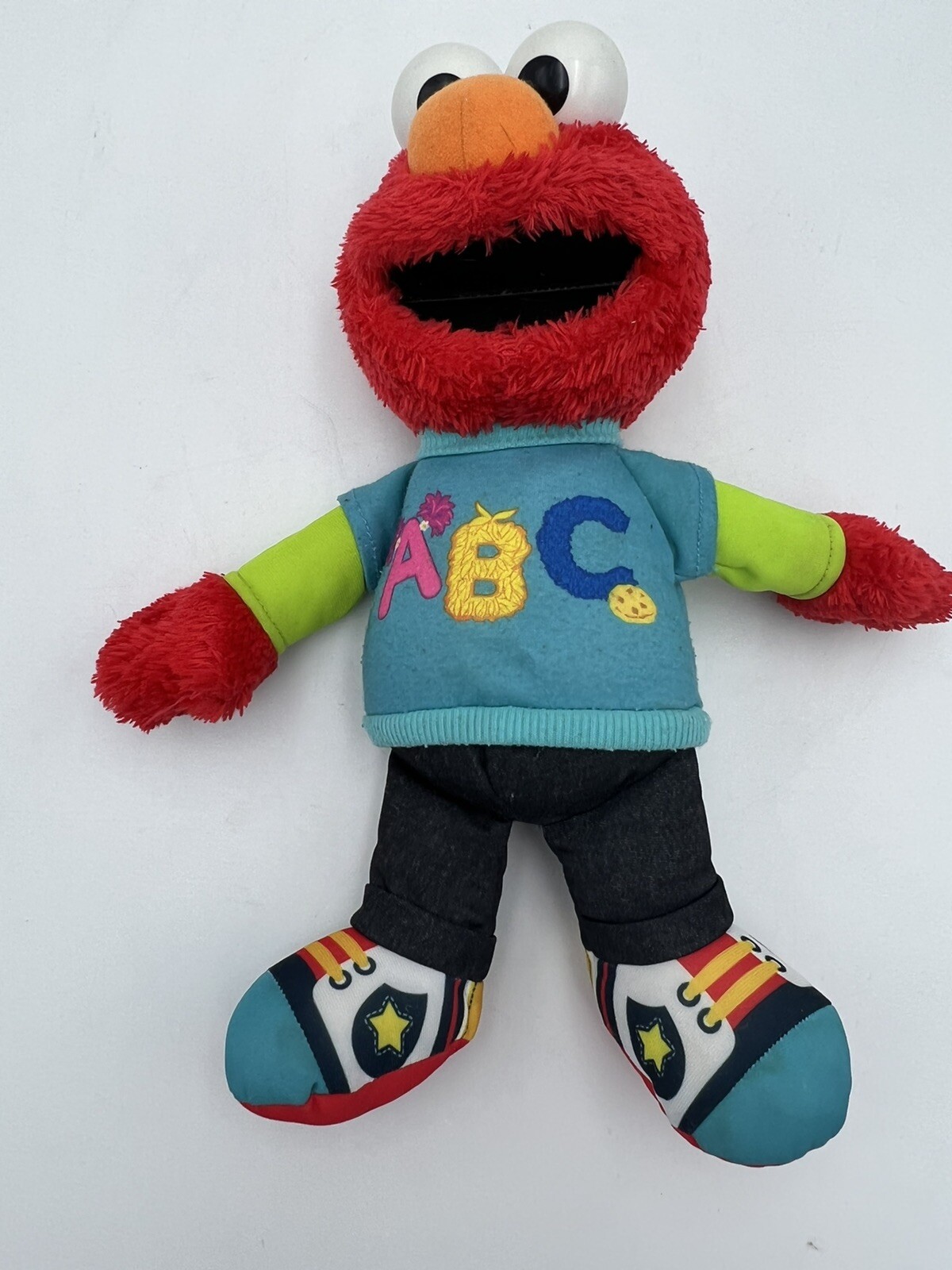 2013 SESAME STREET ELMO Talking ABC Sings Alphabet Song Learning Plush ...