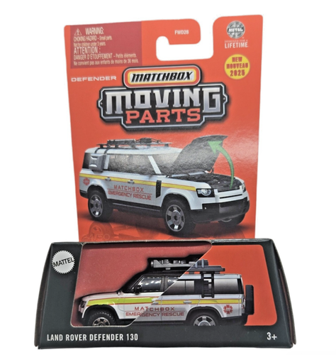 2025 Matchbox Land Rover Defender 130 #24 White RESCUE- MOVING PARTS | eBay
